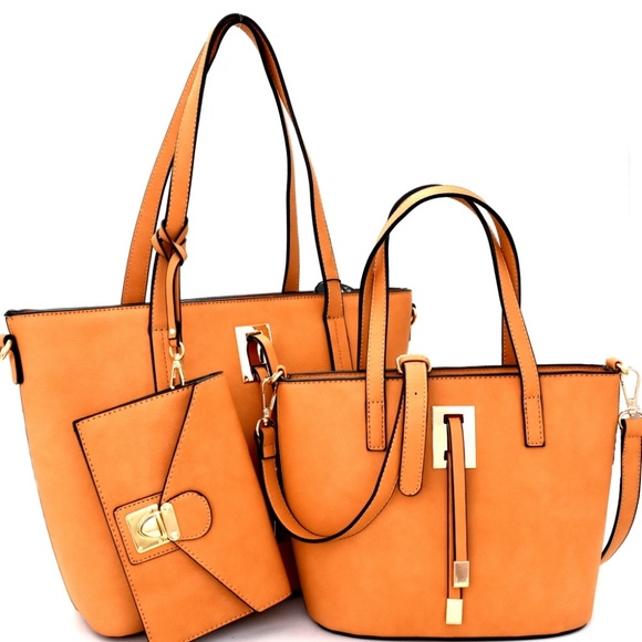 Bags | String Accent 3 In 1 Classy Tote Set | Poshmark
